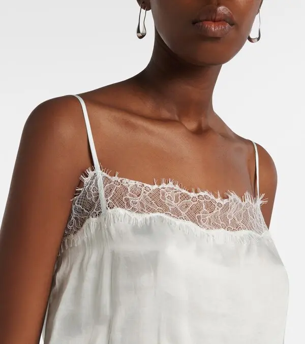 Poupette St Barth Silvia Lace-trimmed Romper - Blue