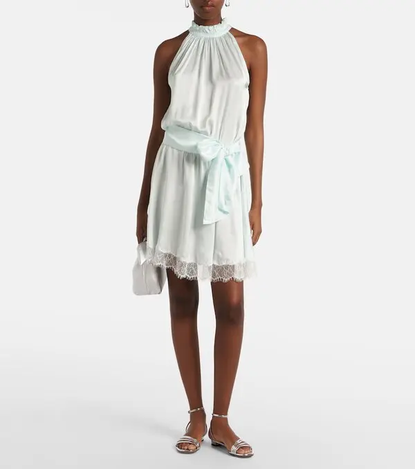 Poupette St Barth Bianca Halterneck Minidress