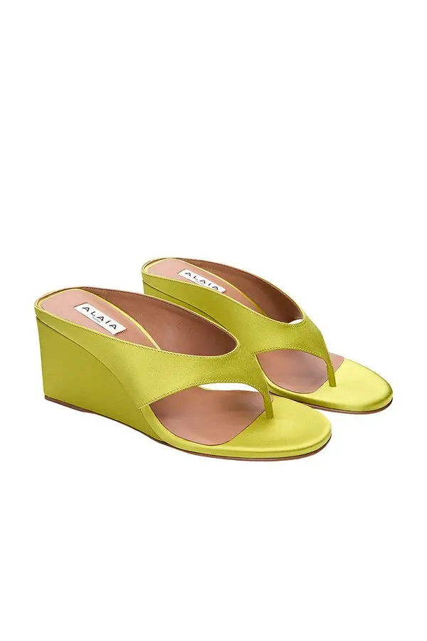 Alaïa Alaϊa Wedge Sandal - Lime