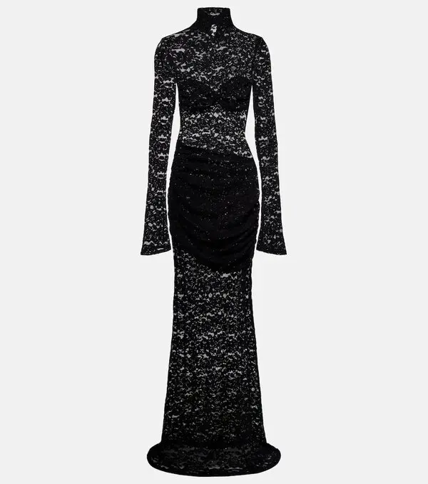 BANANHOT Francisca Lace Maxi Dress - Black