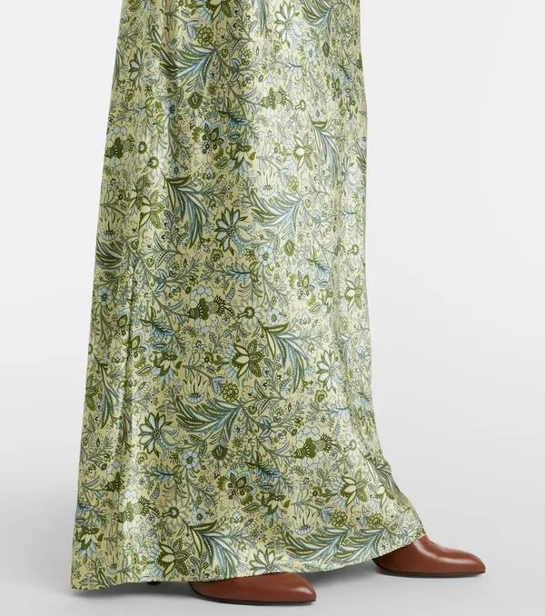 Veronica Beard Gemma Printed Silk-blend Maxi Dress - Green
