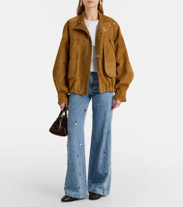 Veronica Beard Kasey Embellished Flared Jeans