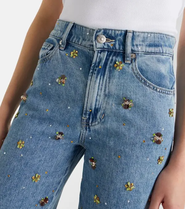 Veronica Beard Kasey Embellished Flared Jeans
