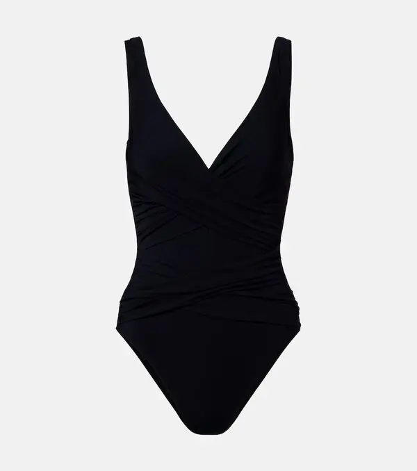 KARLA COLLETTO Ruched One Piece Swimsuit - Black