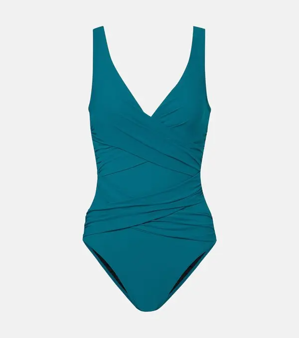 KARLA COLLETTO Ruched One Piece Swimsuit - Blue