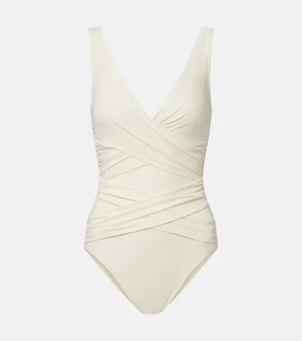 KARLA COLLETTO Ruched One-piece Swimsuit - White