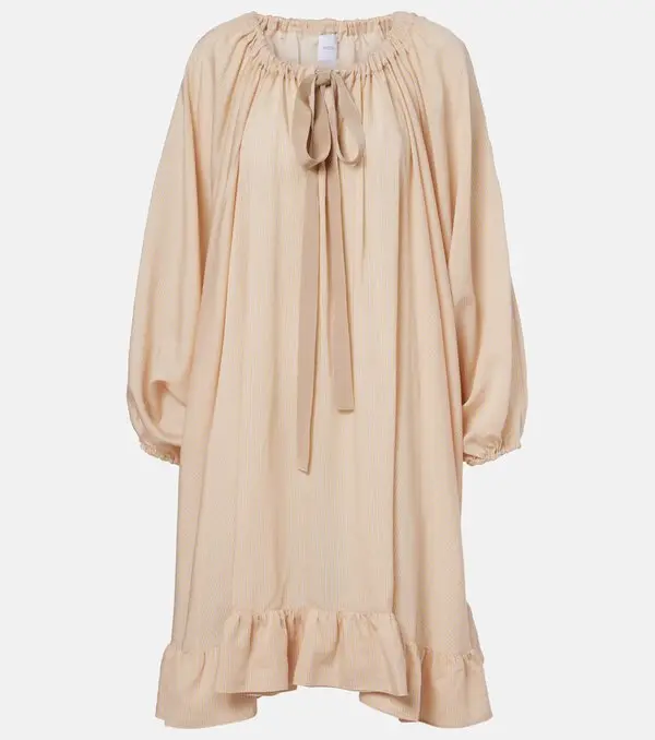 PATOU Striped Midi Dress - Beige