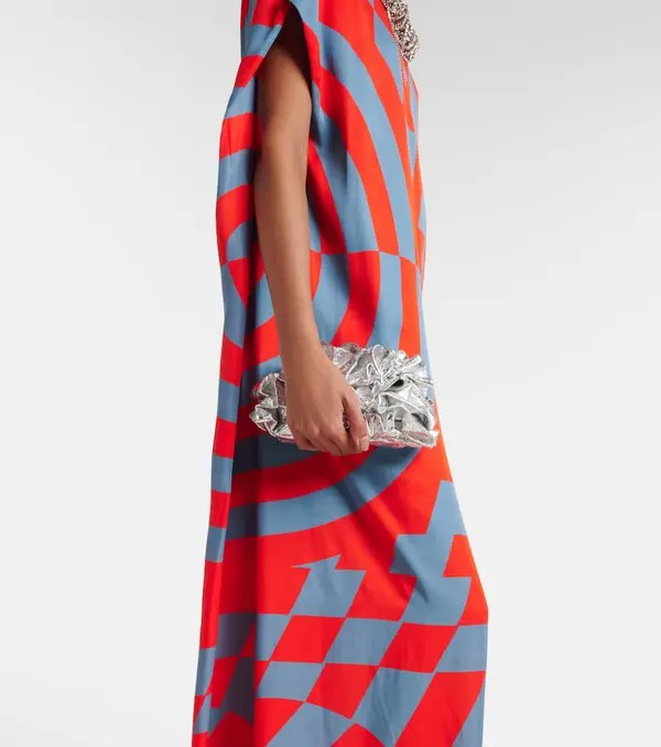 Dries Van Noten Printed Satin Maxi Dress