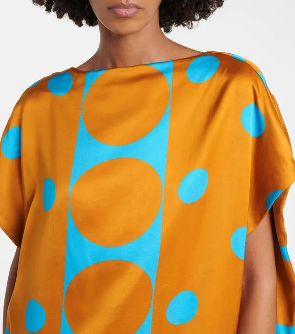 Dries Van Noten Printed Satin Maxi Dress