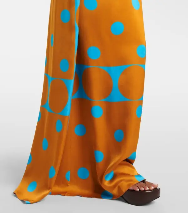 Dries Van Noten Printed Satin Maxi Dress
