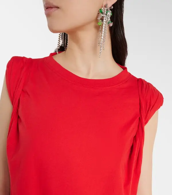 Dries Van Noten Cotton Midi Dress - Red