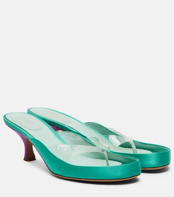 Chloé Junie Thong Sandals - Blue