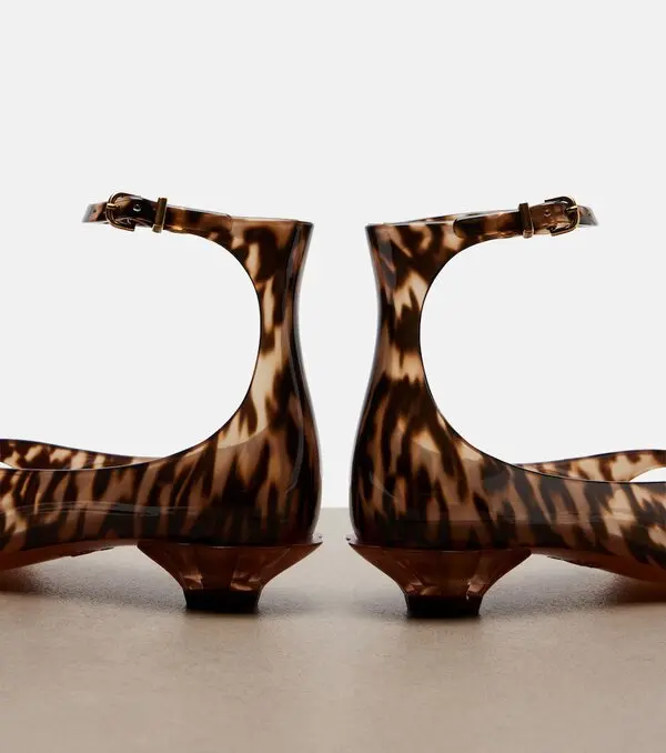 Chloé Animal-print Thong Sandals - Brown