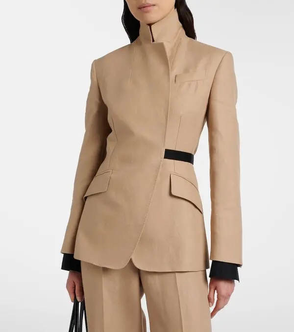 Max Mara Fionda Linen Blazer - Beige