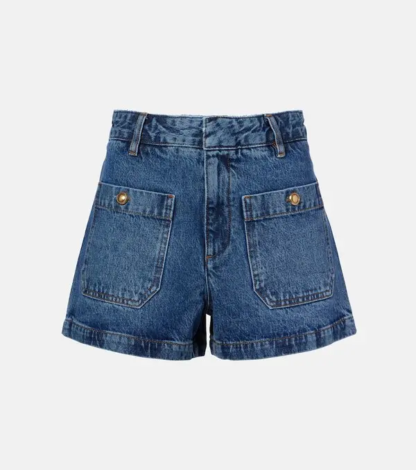 FRAME Cruise High-rise Denim Shorts - Blue