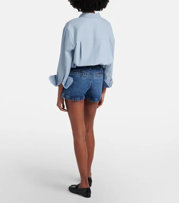FRAME Cruise High-rise Denim Shorts - Blue
