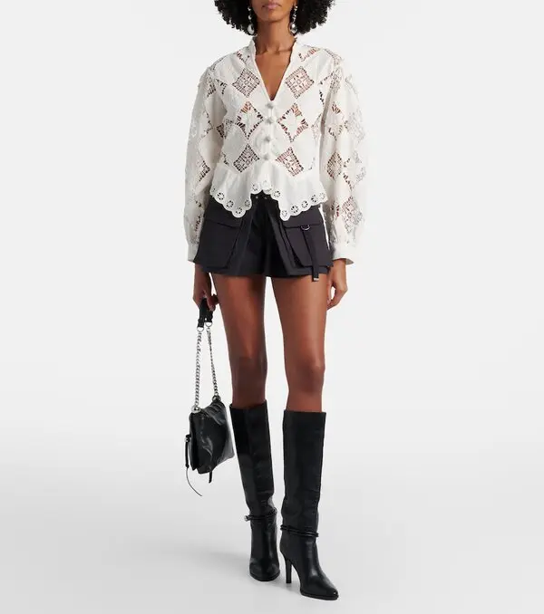 Isabel Marant Étoile Barta Cotton Shorts - Black