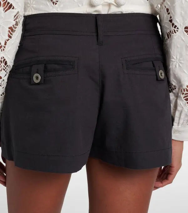 Isabel Marant Étoile Barta Cotton Shorts - Black