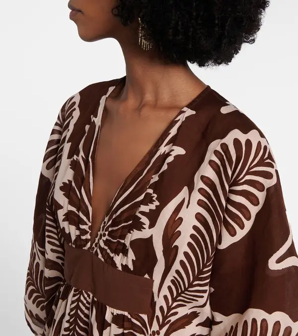 Poupette St Barth Sol Printed Cotton Muslin Kaftan