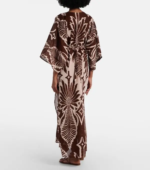 Poupette St Barth Sol Printed Cotton Muslin Kaftan