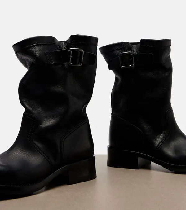 Prada Leather Mid-calf Boots