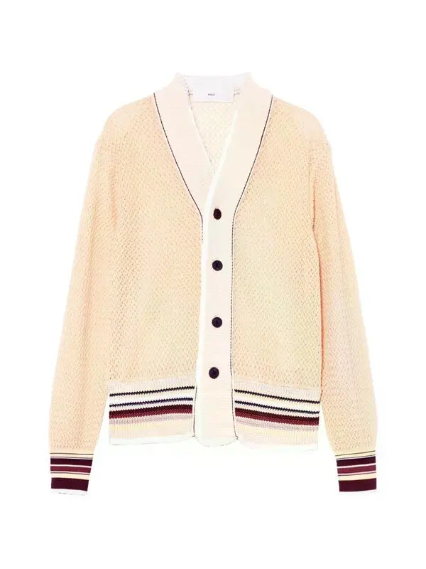 Toga V-neck Striped Hem Cardigan