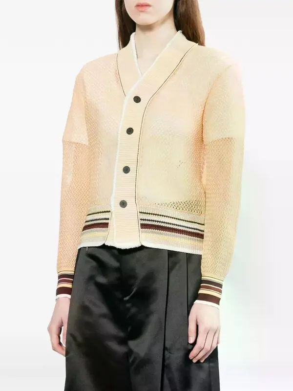 Toga V-neck Striped Hem Cardigan