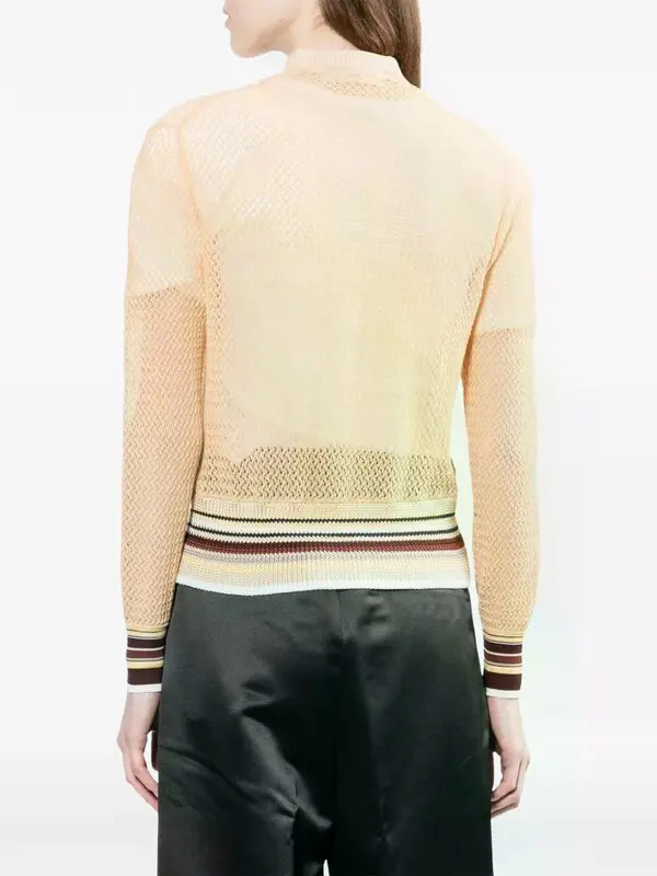 Toga V-neck Striped Hem Cardigan