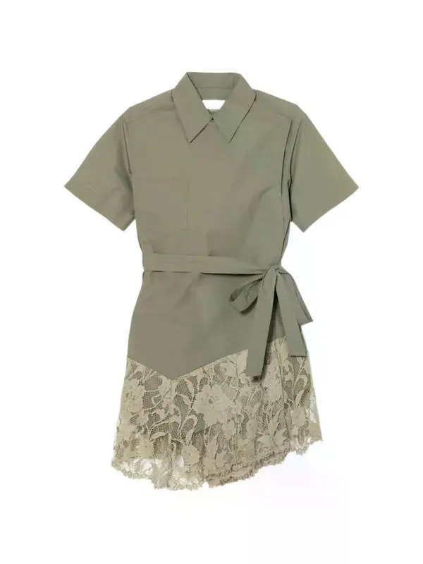 Toga Lace-detail Belted Top