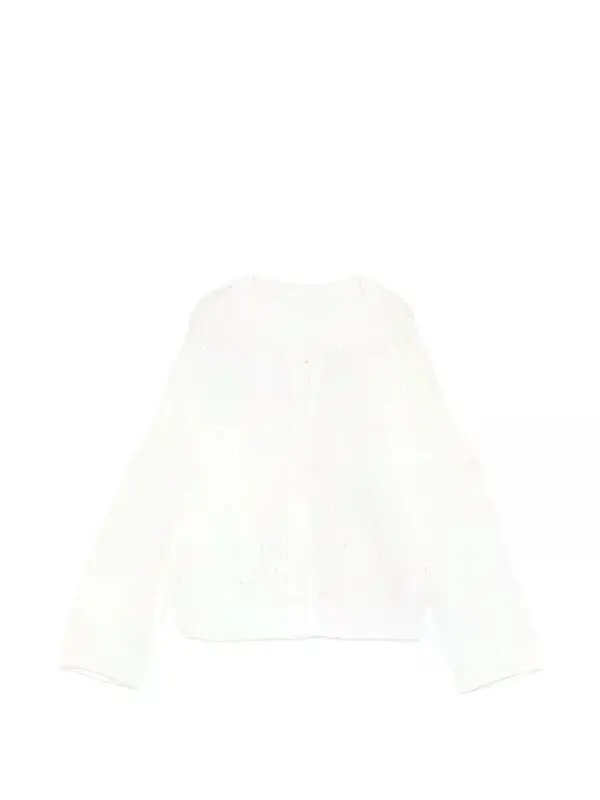 Y’s Pointelle Cardigan - White