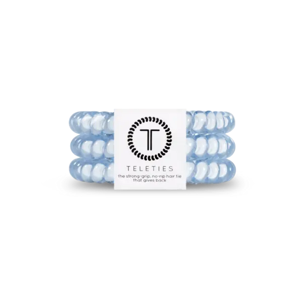 TELETIES Small Hair Ties - Washed Denim