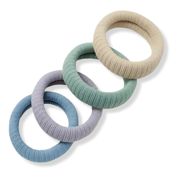 PINK PEWTER Soft Essentials Pony Elastics In Cylinder - Cloud Whisper
