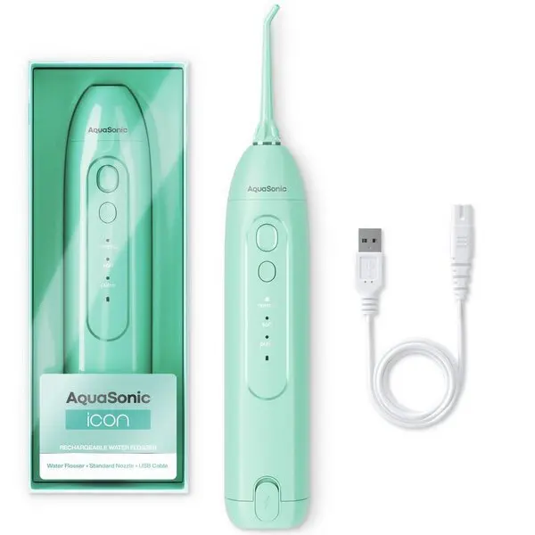 AQUASONIC Icon Rechargeable Water Flosser - Green
