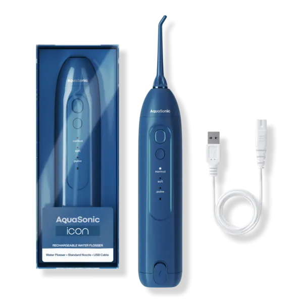 AQUASONIC Icon Rechargeable Water Flosser - Navy