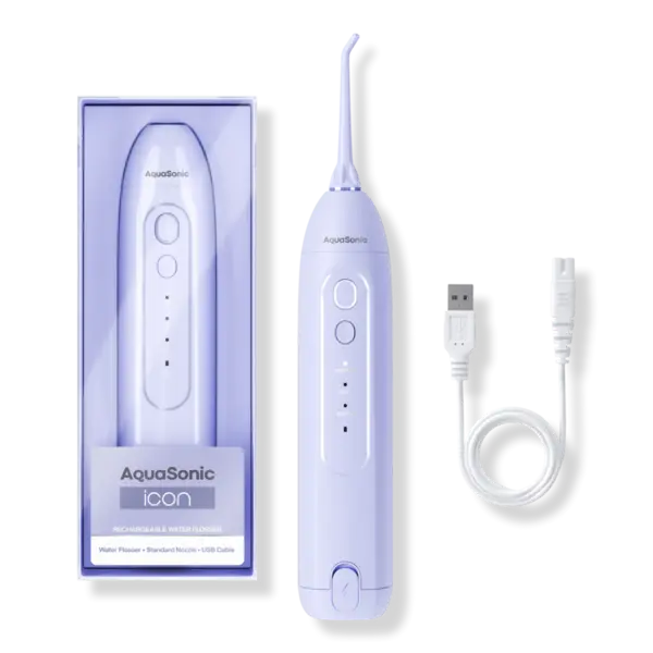 AQUASONIC Icon Rechargeable Water Flosser - Purple