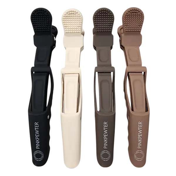 PINK PEWTER Professional Crocodile Grip Sectioning Hair Clips - Desert Hues