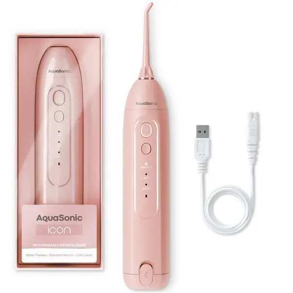 AQUASONIC Icon Rechargeable Water Flosser - Pink