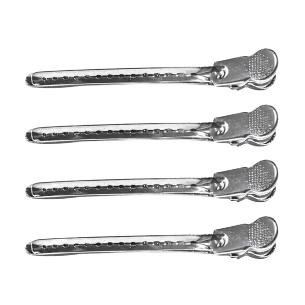 PINK PEWTER Professional Metal Sectioning Hair Clips - Silver