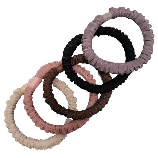 PINK PEWTER Pony Elastics In Cylinder - One-color