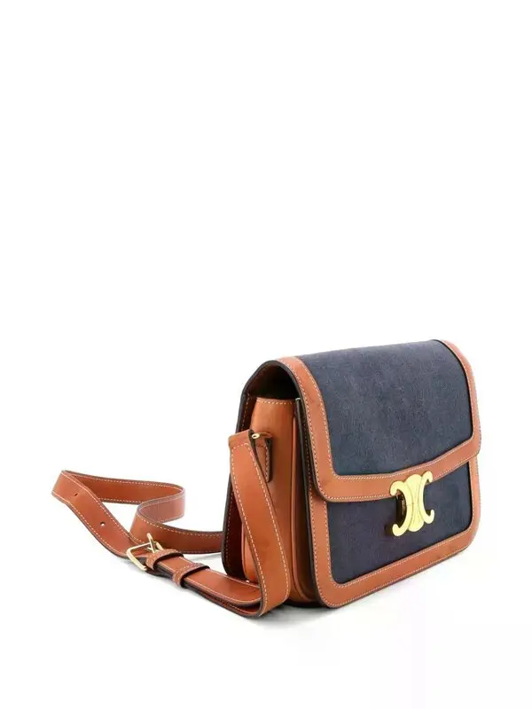Celine Triomphe Medium Crossbody Bag - Blue