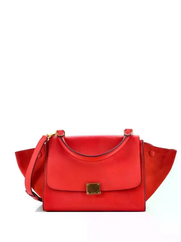 Celine Trapeze Small Satchel - Red