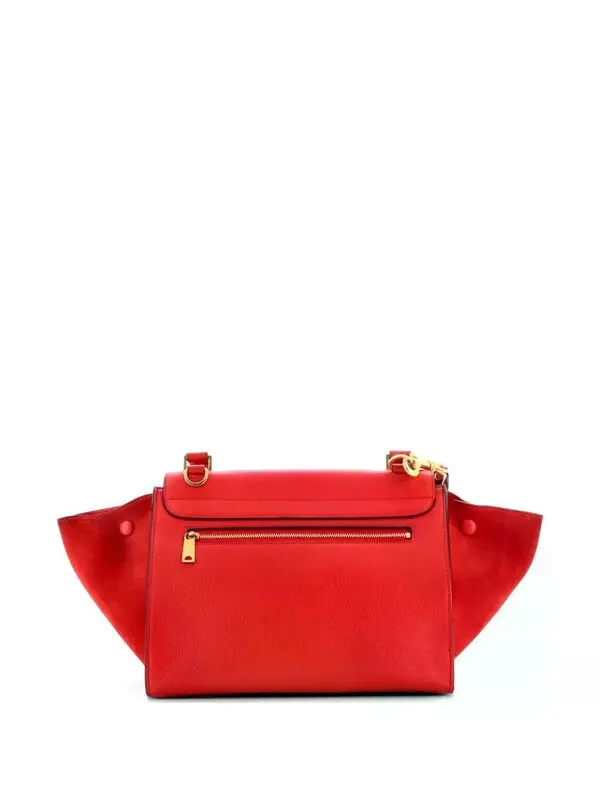 Celine Trapeze Small Satchel - Red