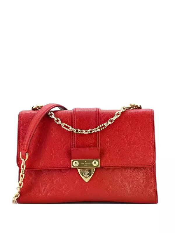 LOUIS VUITTON Saint Sulpice Handbag Monogram Empreinte Leather Pm - Red