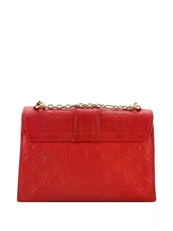 LOUIS VUITTON Saint Sulpice Handbag Monogram Empreinte Leather Pm - Red