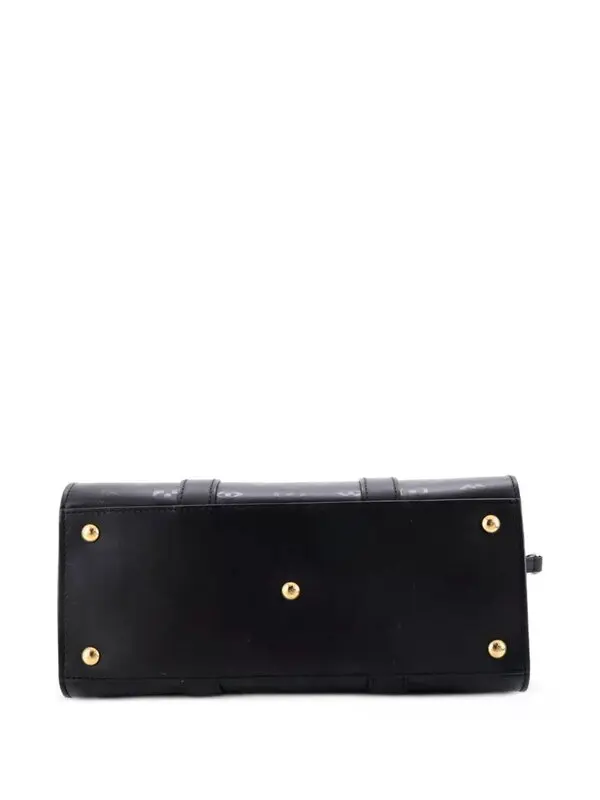 LOUIS VUITTON Monogram Leather Mm Tote Bag - Black