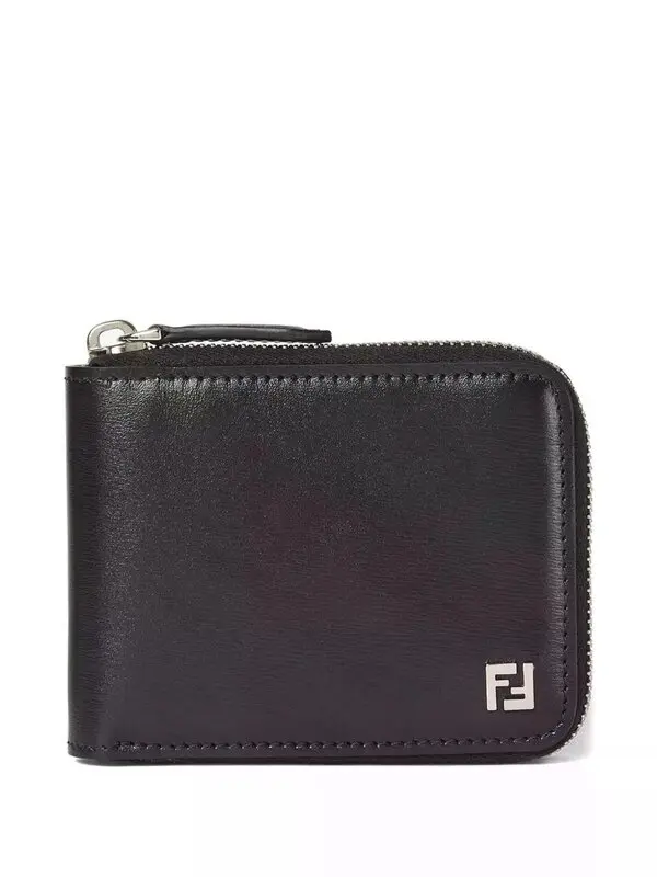 Fendi Zip Leather Wallet