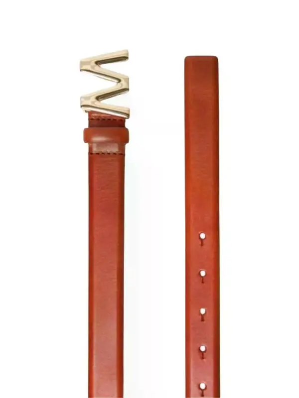 Max Mara Buckle Leather Belt - Brown