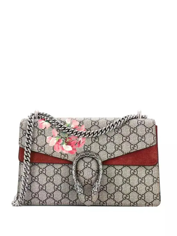 Gucci Dionysus Blooms Print Gg Coated Canvas Shoulder Bag - Brown