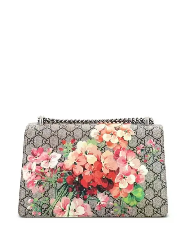 Gucci Dionysus Blooms Print Gg Coated Canvas Shoulder Bag - Brown