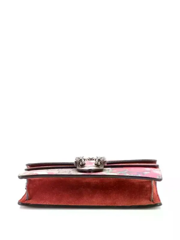 Gucci Dionysus Blooms Print Gg Coated Canvas Super Mini Crossbody Bag - Brown